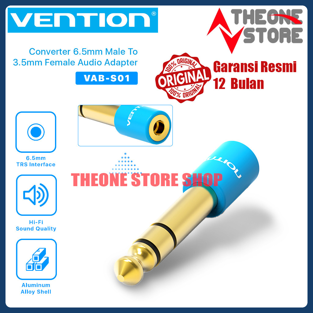 Jual Vention S01 Adapter Converter Audio Jack 3.5mm Female to 6.5mm Male | Shopee Indonesia