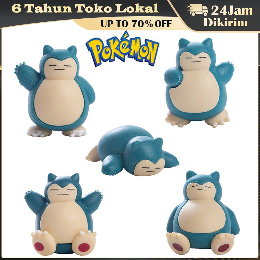Jual Snorlax Action Figure Set 5 Pcs / Koleksi Pokemon Mini / Topper ...