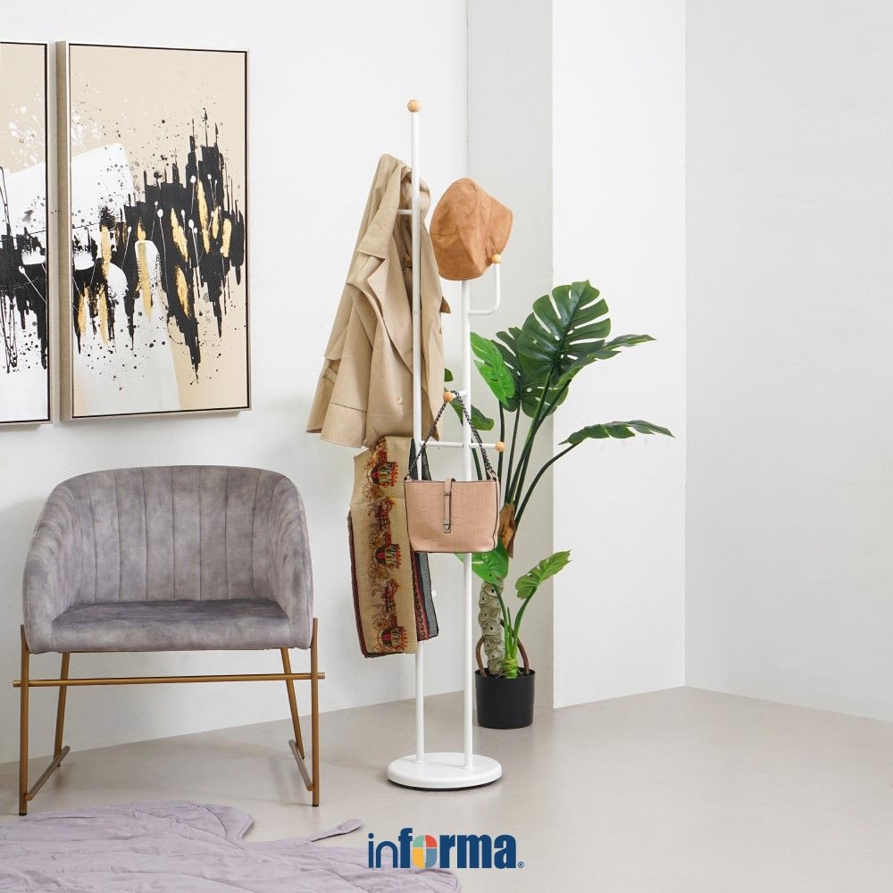Jual Informa Ryota Gantungan Pakaian Standing - Putih Stand Hanger ...