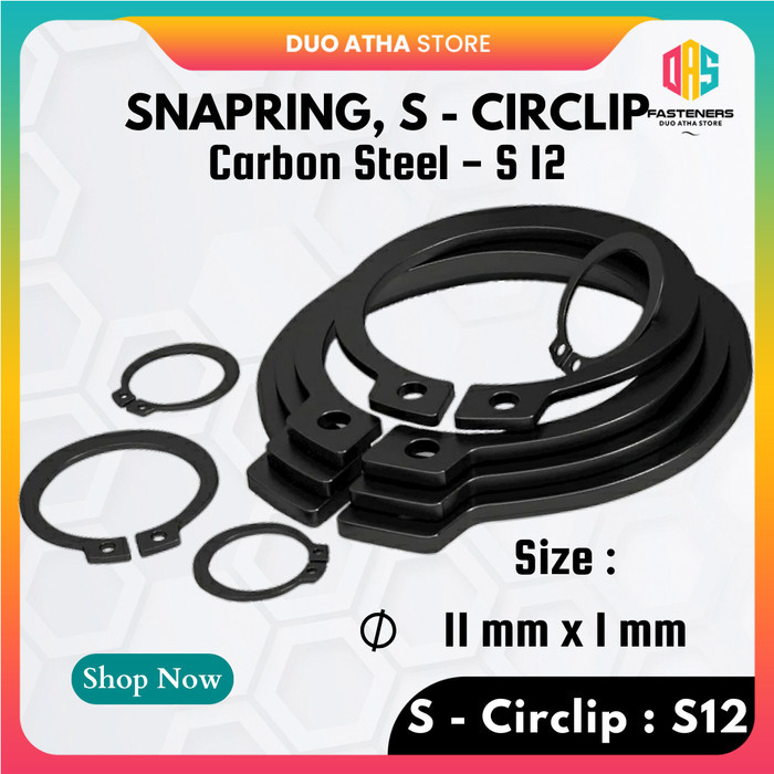 Jual Snapring Type S12 Snap ring Type S 12 Carbon Steel | Shopee Indonesia