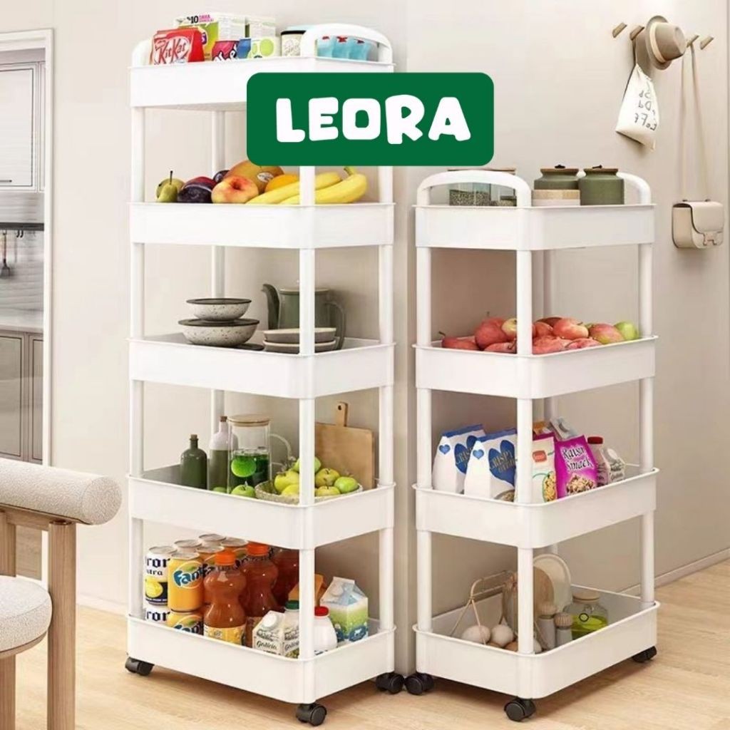 Jual Leora Besar | Rak 5 Susun Plastik Serbaguna Jumbo dengan roda ...