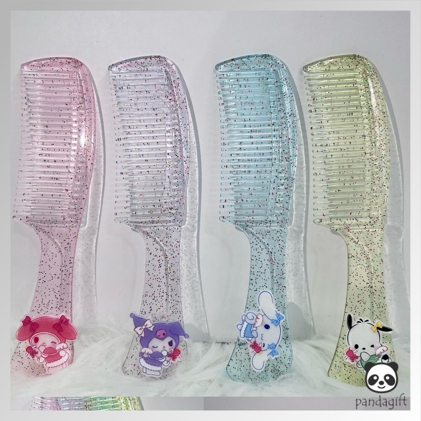 Jual Sisir rambut motif glitter kartun sisir plastik kualitas tinggi ...