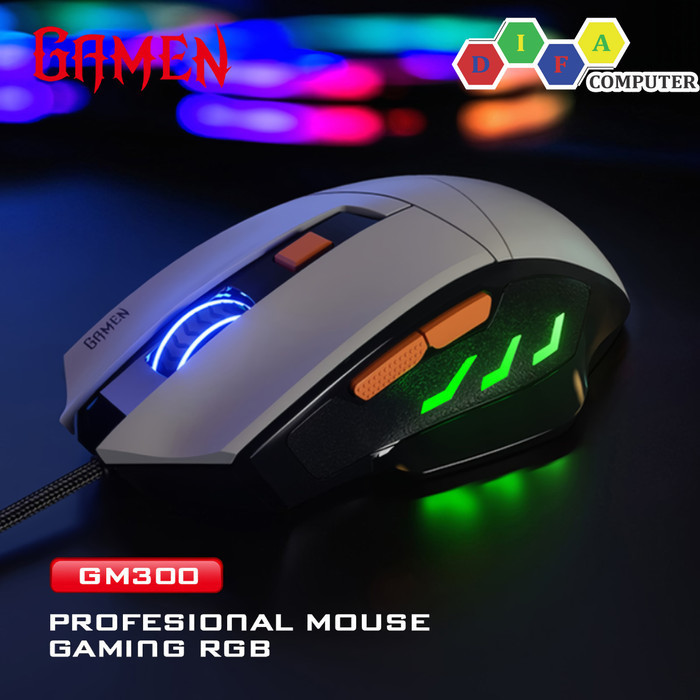 Jual Mouse Gaming Gamen GM300 GM300W GM200 RGB Wired Wireless | Shopee ...