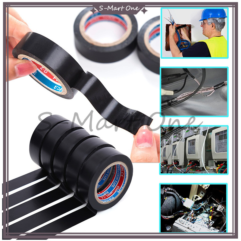 Jual Isolasi Listrik Hitam 5meter Lebar 1.6cmLakban Tape PVC Kuat Tahan ...