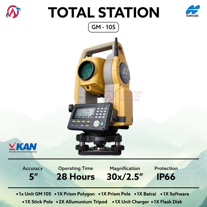 Jual Total Station TOPCON GM-105 Accuracy 5" Garansi Resmi 1 Tahun ...