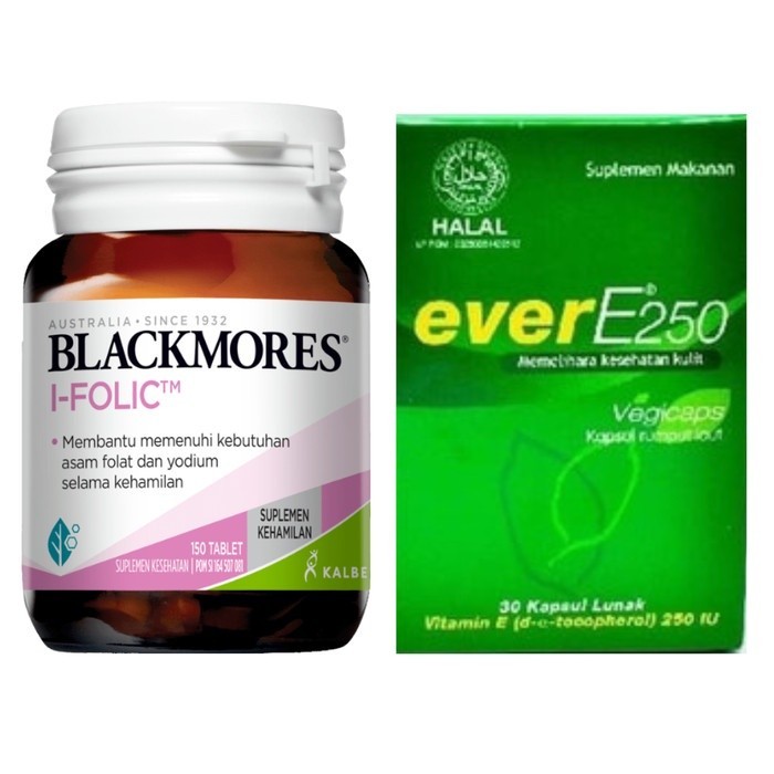 Jual BLACKMORES I FOLIC 60 TABLET DAN EVER E 30 KAPSUL PAKET PROMIL | Shopee Indonesia