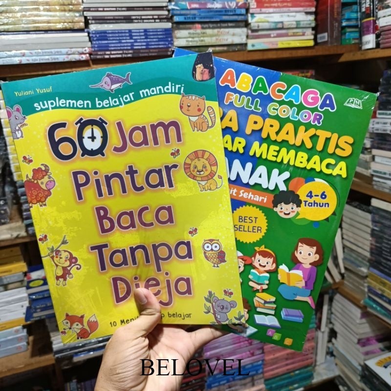 Jual PAKET 2 BUKU Anak 60 Jam Pintar Baca Tanpa Dieja - ABACAGA Cara ...