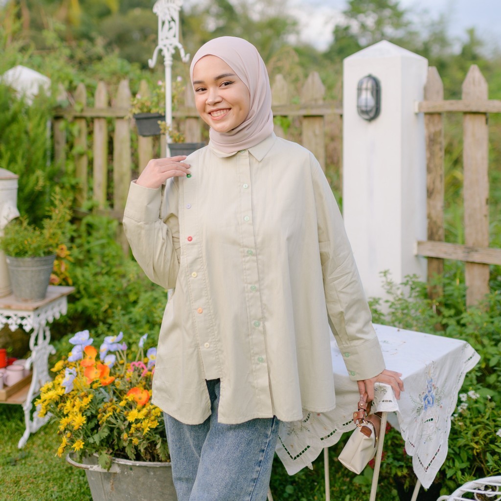 Jual Eclemix Naoki Top Kemeja Katun Poplin Basic Daily | Shopee Indonesia