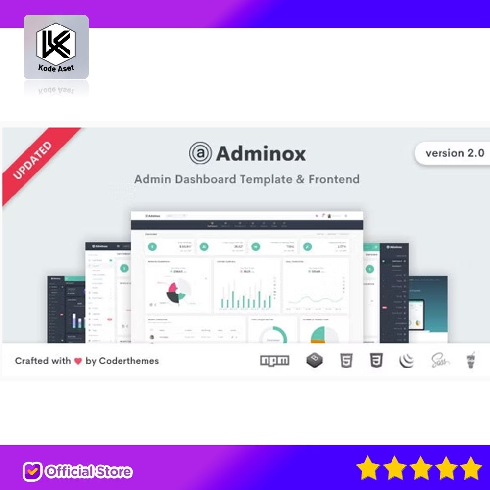 Jual ADMINOX - ADMIN DASHBOARD & FRONTEND TEMPLATE BY FUZITECH | Shopee Indonesia