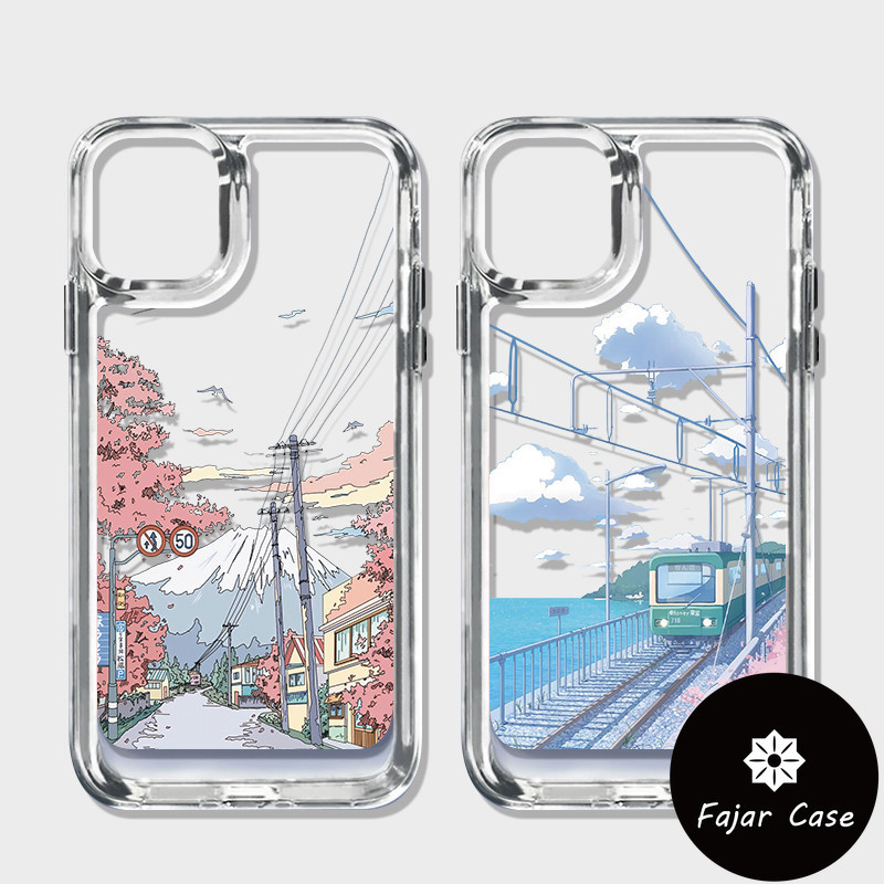 Jual Casing ponsel bermotif lanskap cantik berwarna merah muda cocok ...