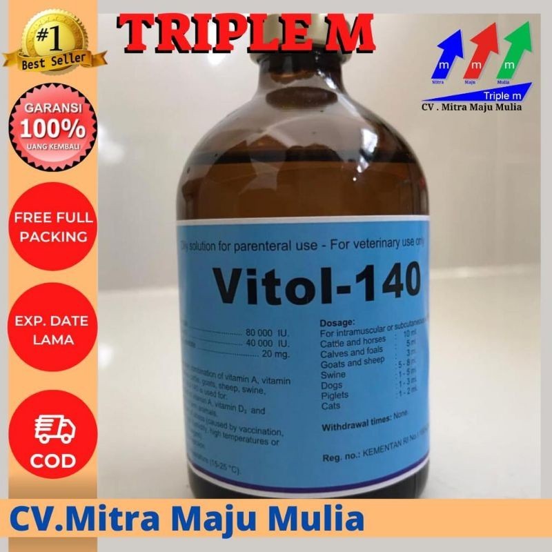 Jual Vitol 140 isi 100ml Original - Vitamin ADE Perbaiki Kondisi dan ...