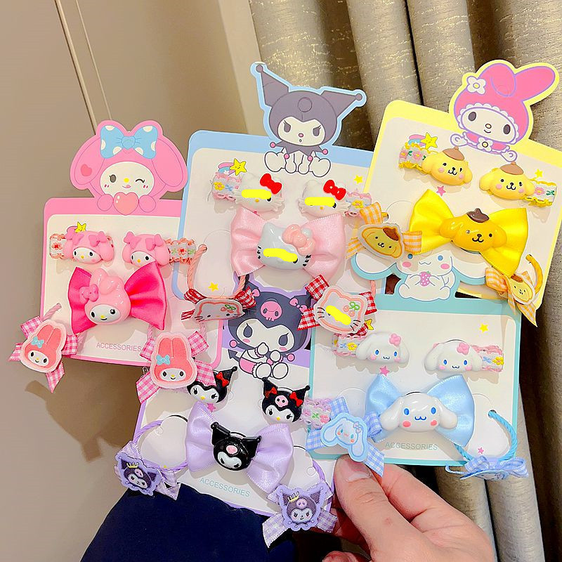 Jual (SYQ) Set Jepit Ikat Rambut Sanrio Cinamorol Kuromi Melodi ...
