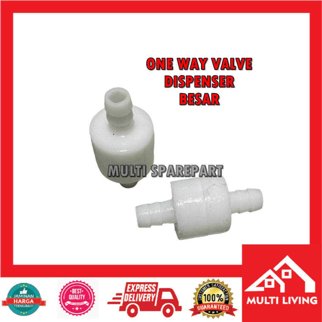 Jual ONE WAY VALVE Dispenser Sambungan Selang Satu Arah ukuran BESAR ...