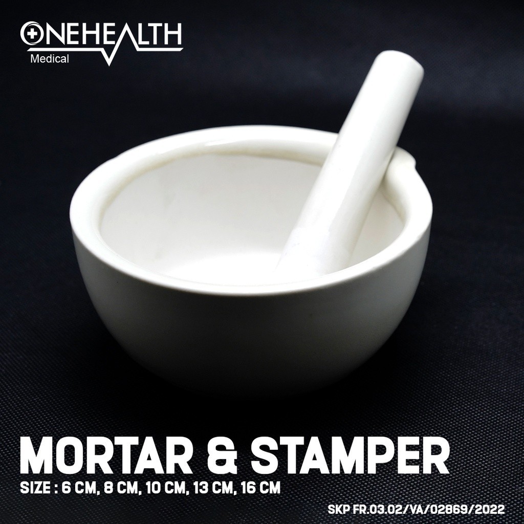 Jual Onehealth Mortar Stamper Alat Menumbuk Obat Ukuran 6 8 10 13 16 cm ...