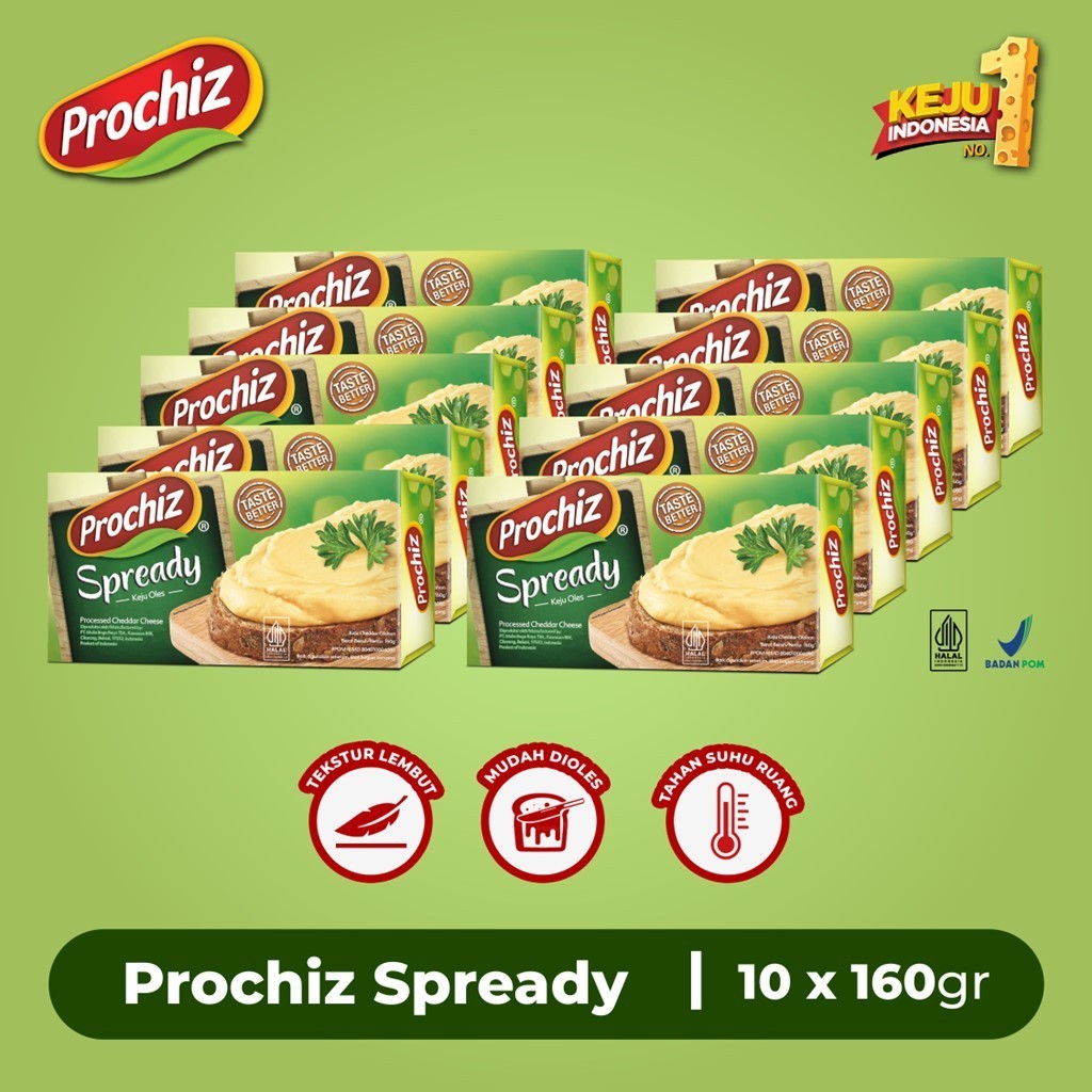Jual Keju PROCHIZ Spready 160 gr x 10 | Shopee Indonesia