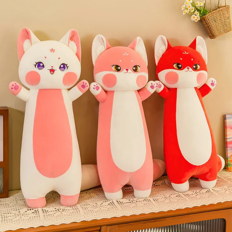 Jual Mainan Guling Kucing kawai Ukuran 70cm Bahan Lembut Kawai Cat Red ...