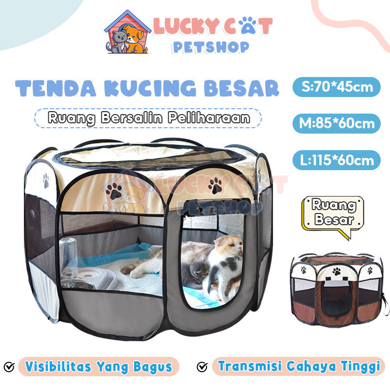 Jual Tenda Kucing Besar Pagar Kucing Kandang Kucing Tenda Lipat Kucing ...