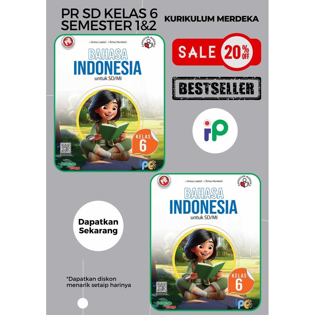 Jual Buku Pr/Lks Kurmer Bahasa Indonesia Kelas 6/VI SD/MI Semester 1&2 Kurikulum Merdeka Intan ...