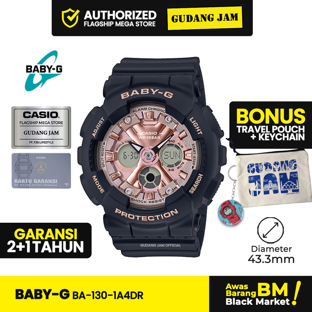 Jual Jam Tangan Baby-G BA-130-1A4DR BA-130-1A4 BA-130 BA130 BA 130 ...