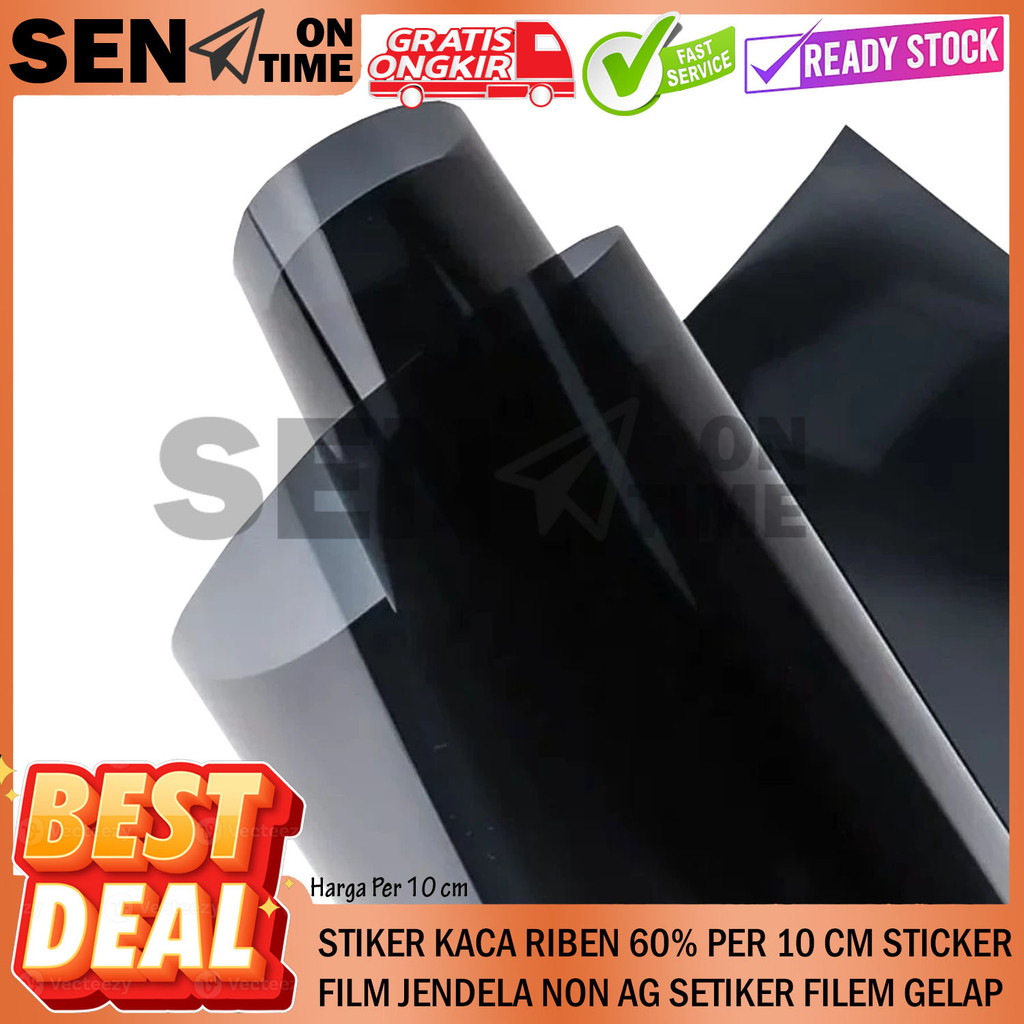 Jual Stiker Kaca 60% Per 10 Cm Sunprotect Riben Sticker Film Jendela ...
