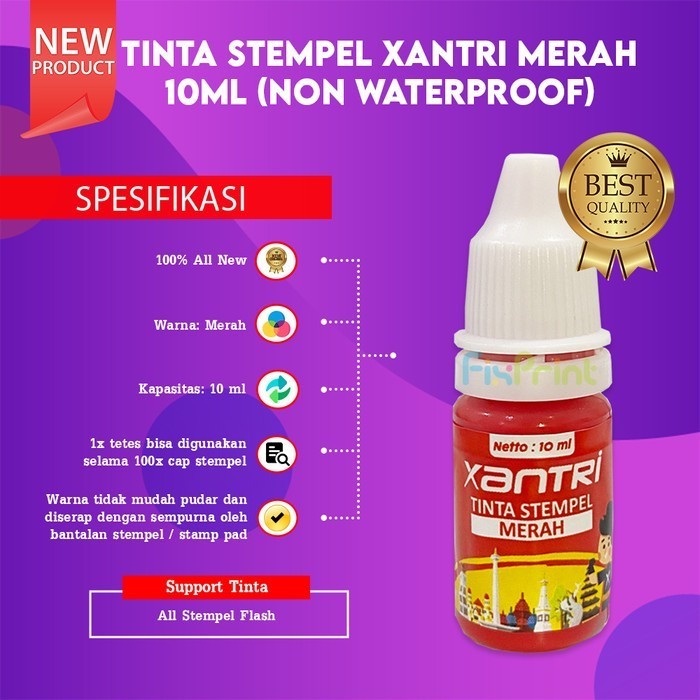 Jual Refill Stamp Ink 10ml Tinta Flash Stempel 10 ml Warna Hitam Hijau ...