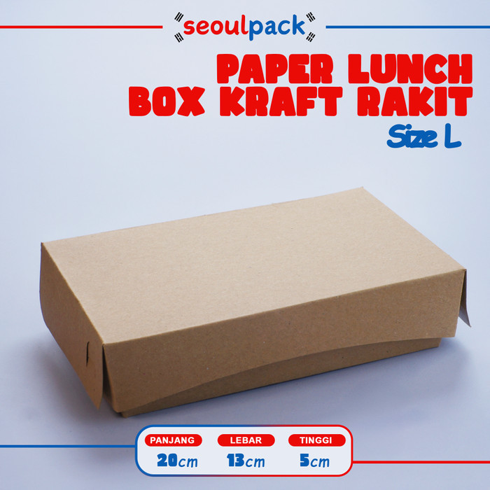 Jual Paper Lunch Box Kraft Rakit L (50pcs) - Kotak Makan Kertas, Paper Box, Food Box | Shopee ...