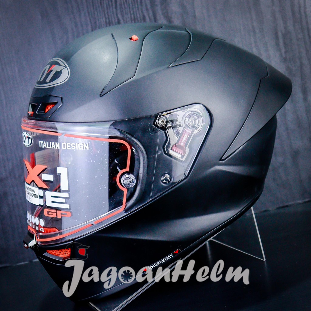 Jual KYT HELM KX 1 RACE GP | PLAIN ICE MATT BLACK | KX1 | K-X1 ORIGINAL ...