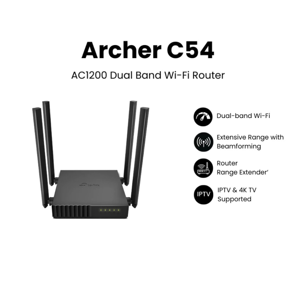 Jual TP-Link Archer C54 AC1200 WiFi 5 Router Dual Band Gigabit Easy ...