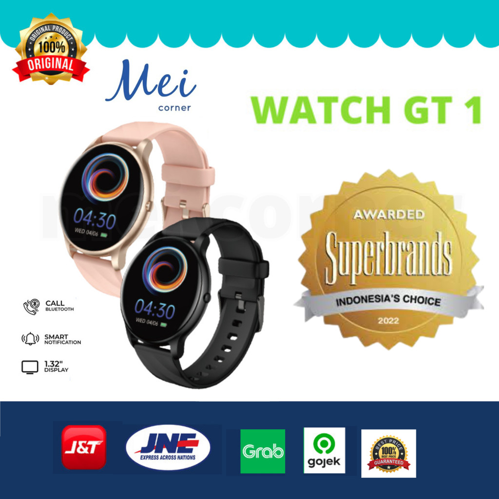 Jual ROBOT Watch GT 1 Smartwatch 1.32" Display SpO2 Bluetooth Call ...