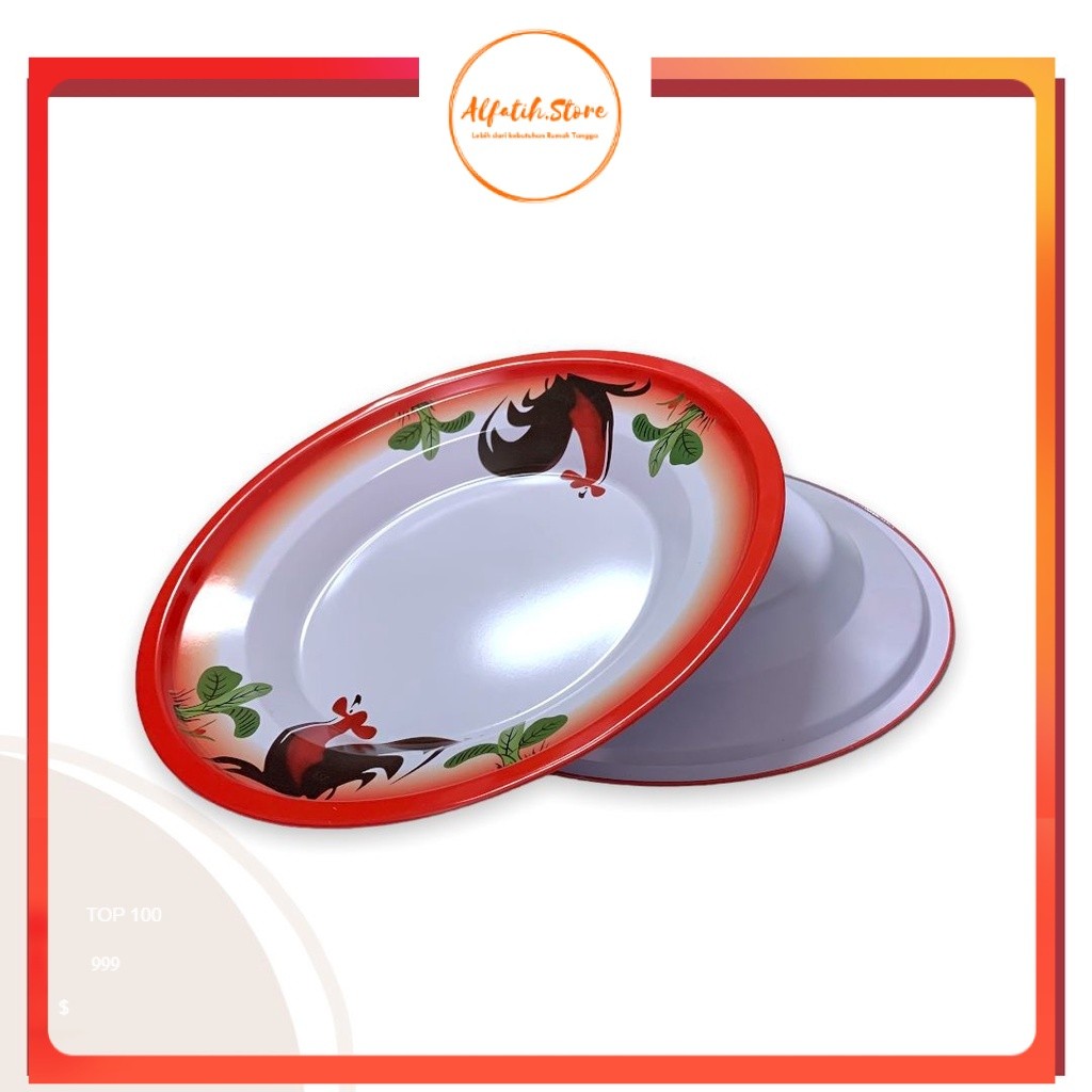 Jual Piring Seng Ayam Jago / Piring Enamel Ayam / Piring Enamel 2231 ...