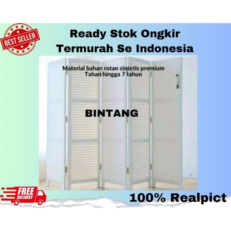Jual FR54E ( Ready Stok) Sketsel Rotan Sintesis Pembatas Ruangan ...