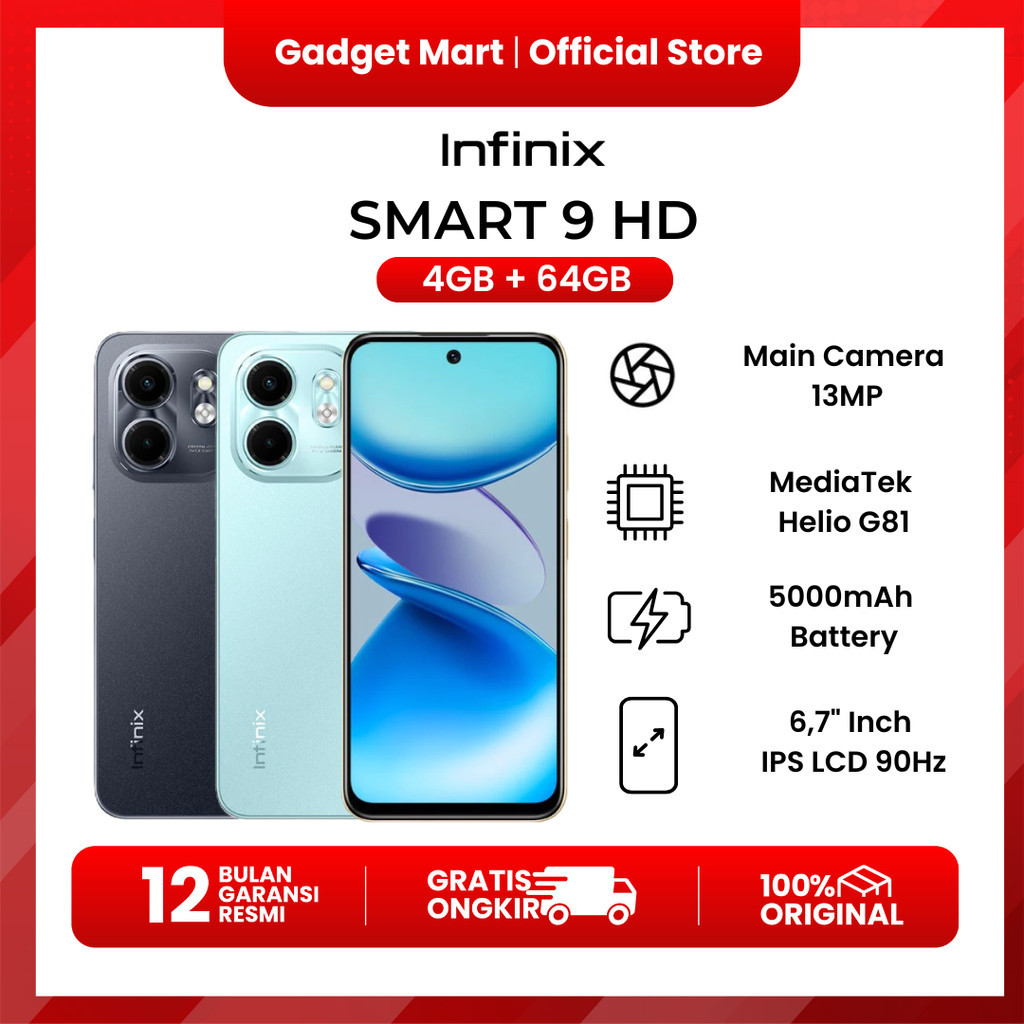 Jual Infinix Smart 9 HD 4/64GB - Garansi Resmi | Shopee Indonesia