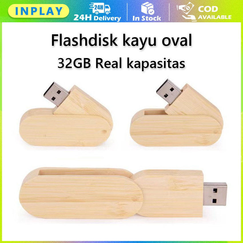 Jual Flashdisk 32GB Kayu Oval Putar / USB Flashdisk Kayu Rotary 32GB Polos | Shopee Indonesia