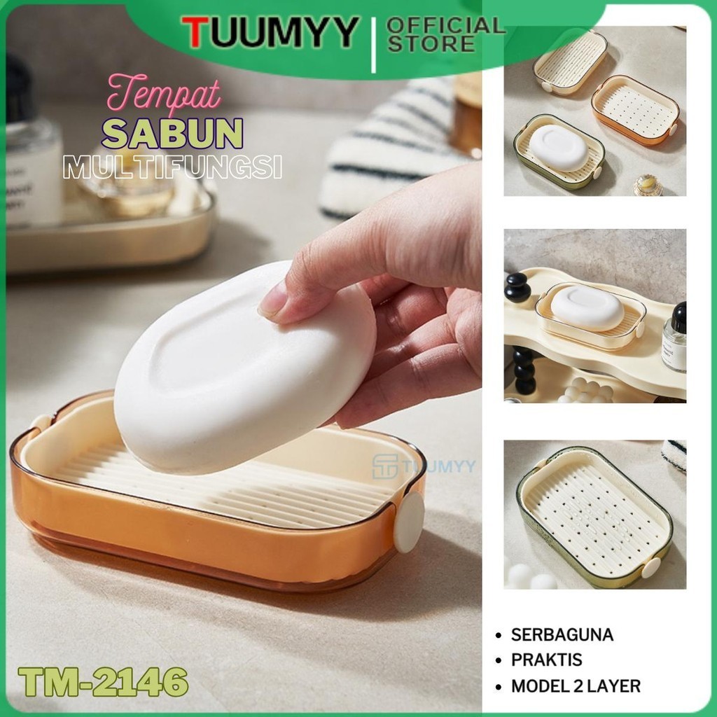 Jual [COD] TEMPAT SABUN BATANGAN 2 LAPIS / SOAP BOX TM-2146 | Shopee ...
