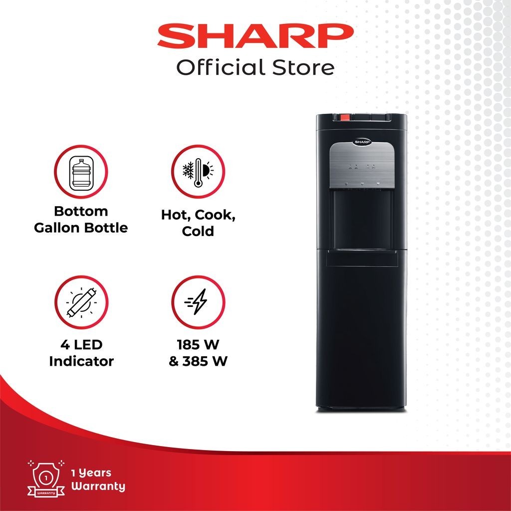 Jual Sharp Dispenser Bottom Loading SWD-72EHL-BK (Dispenser Bottom ...