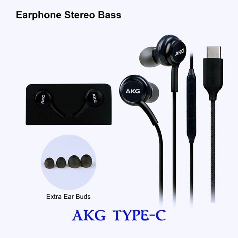 Jual Headset Handsfree Samsung Type C AKG Original 100% | Shopee Indonesia