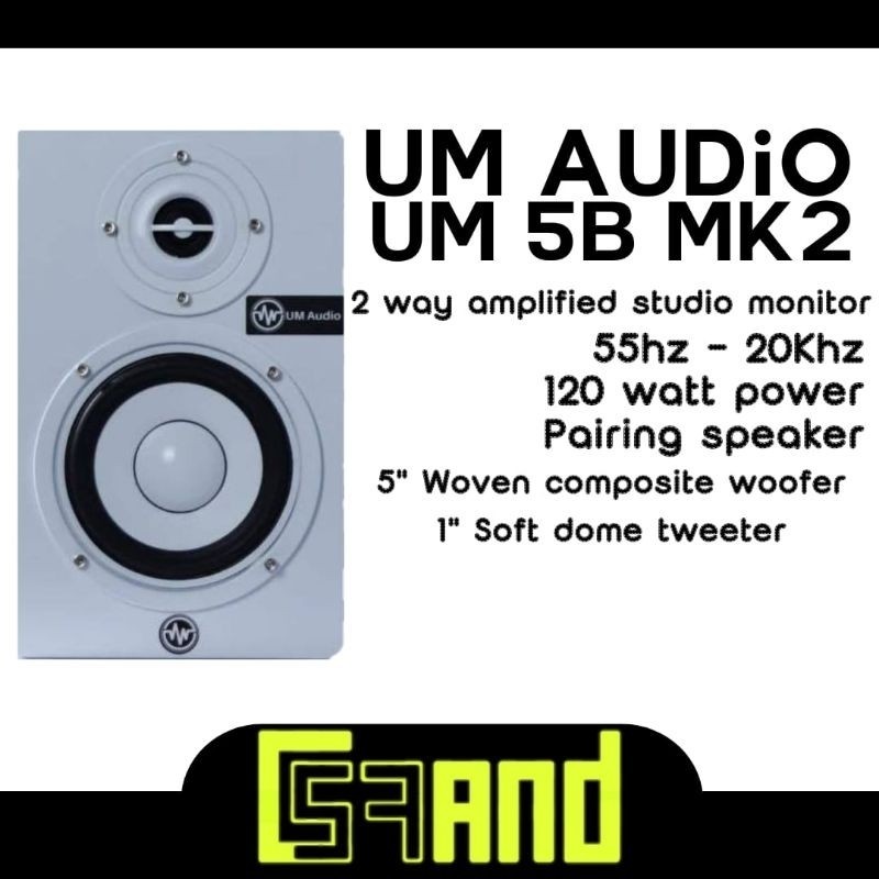 Jual UM5B UM Audio Speaker Monitor Flat UM5B Gen 2 Speaker Recording ...