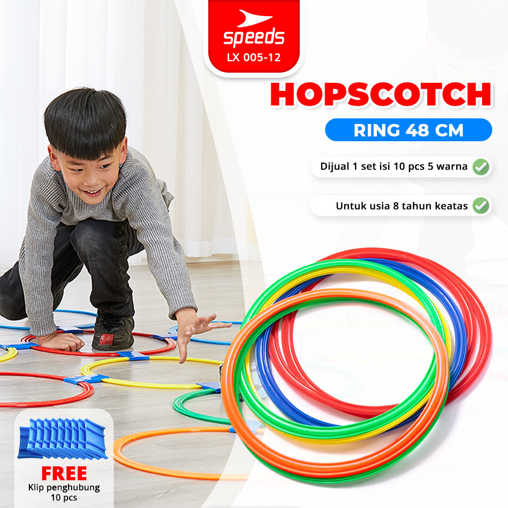 Jual SPEEDS Hopscotch Ring Olahraga Engklek isi 10pcs Mainan Lingkaran ...