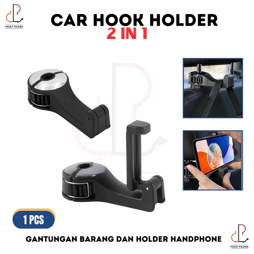 Jual Car Hook Hanger Gantungan Barang Kursi Mobil Holder Handphone ...