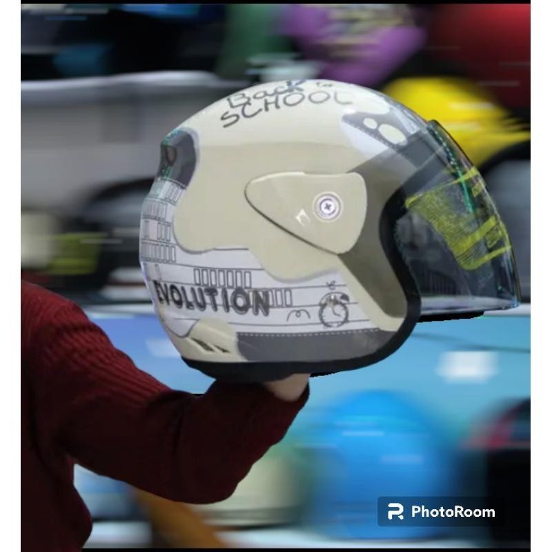 Jual HELM EVO EVOLUTION DEWASA MOTIF NOTE BACK TO SCHOL MIRIP DENGAN GM ...