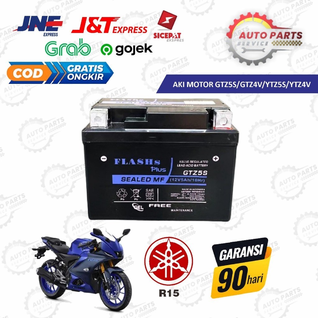 Jual FULL KERING Aki Motor GTZ5S Kering Yamaha R15 R 15 Baterai GS ...