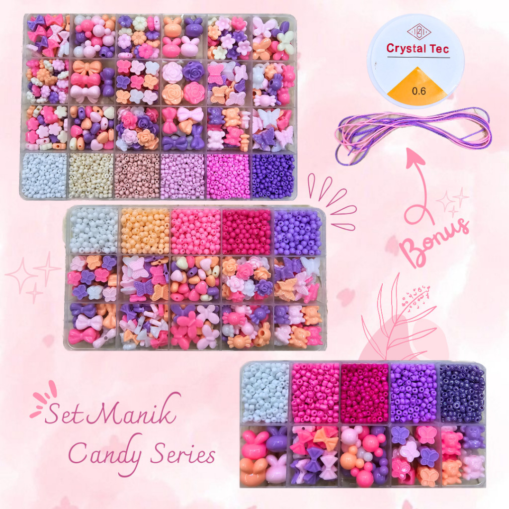 Jual Manik Manik Pasir 1 Box - Manik2 Mote Payet Pasir Paket DIY (BONUS ...