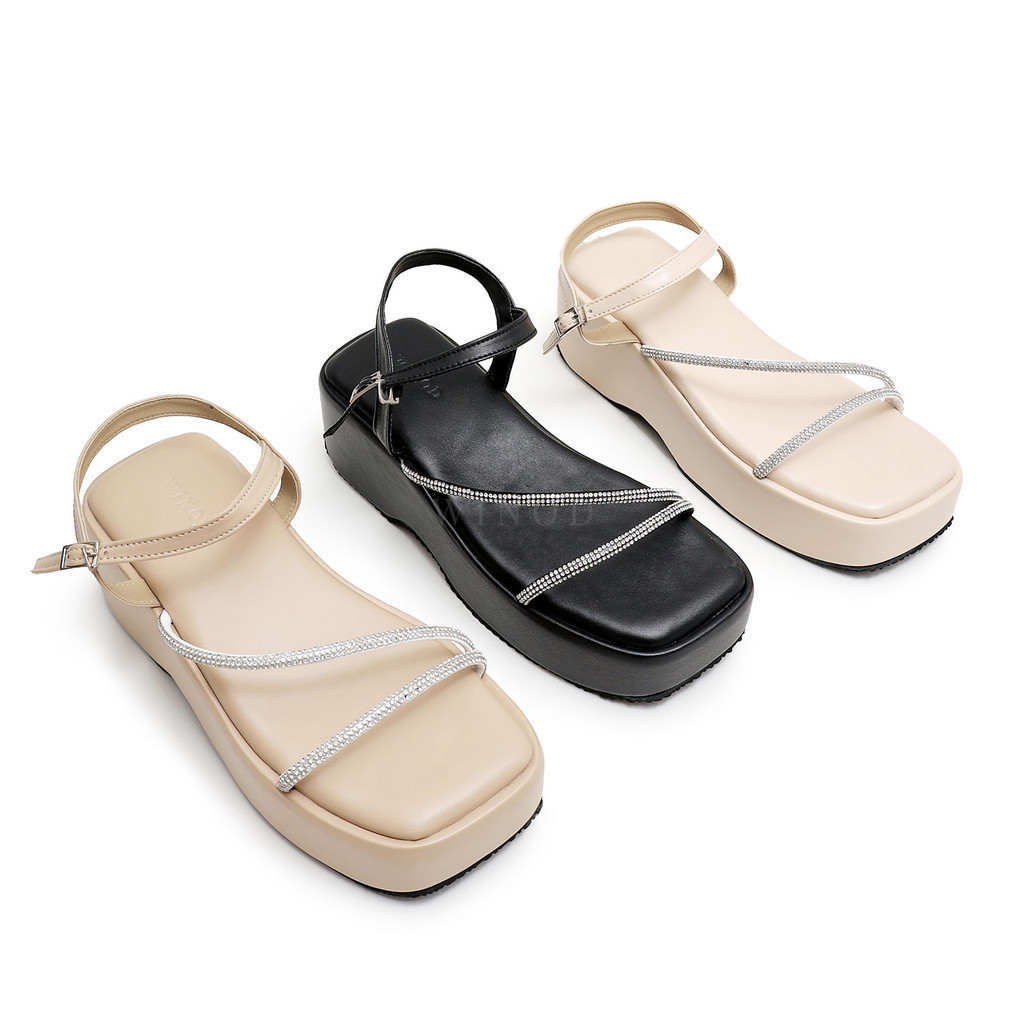 Jual WINOD Rebecca Platform Sandal Wedges Wanita 7cm Daily Raya Lebaran ...