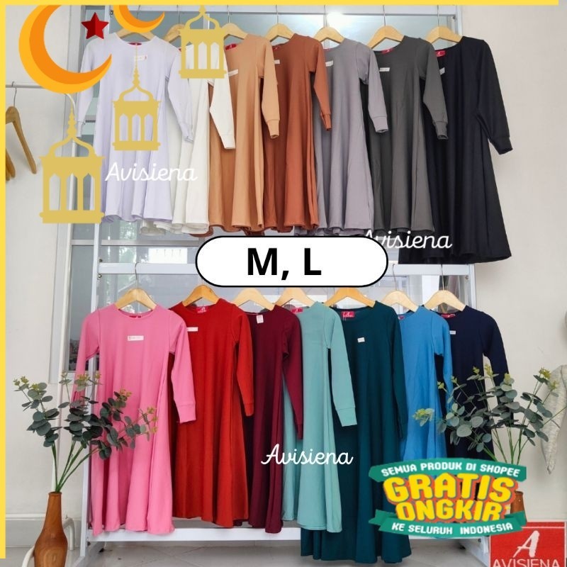 Jual Avisiena - M L Original Gamis Anak Premium Jersey Dress Jersi Kids ...