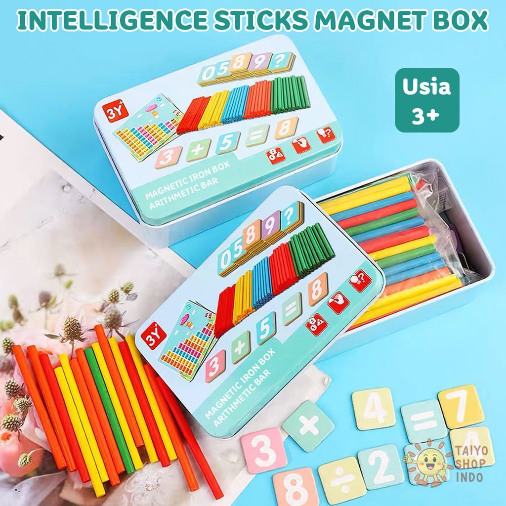 Jual TAIYO Mainan Anak Intelligence Sticks Magnet Box Huruf Angka ...