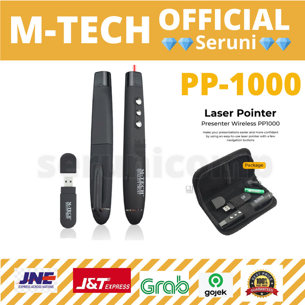 Jual M-Tech Laser Pointer PP1000 Alat Wireless Presentasi | Shopee ...