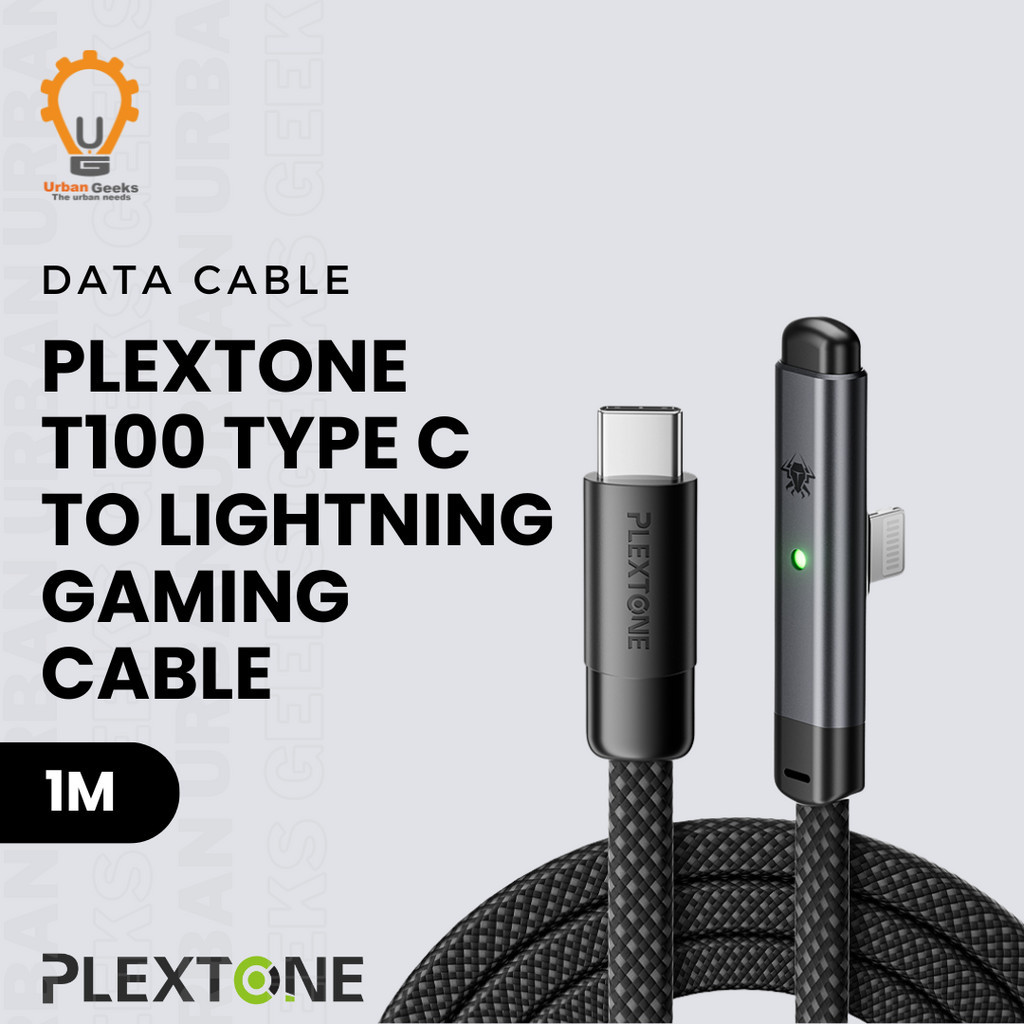Jual Plextone T100 C2L Type C To Lightning Elbow Gaming 20W Cable ...
