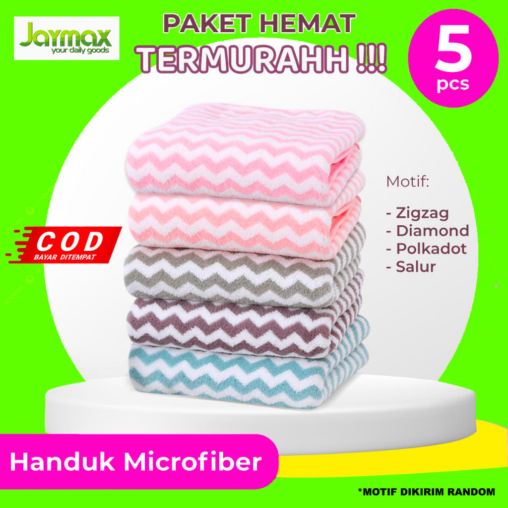 Jual TERMURAH !! 5 PCS Paket Handuk Mandi Microfiber 70x140 cm Dewasa ...