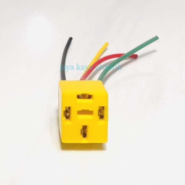 Jual Soket Relay Plastik 4 pin Kaki + Kabel | Shopee Indonesia