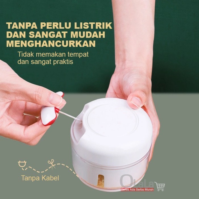 Jual Blender Mini Tarik 2 Pisau / Blender Chopper Mini Tarik Tanpa ...